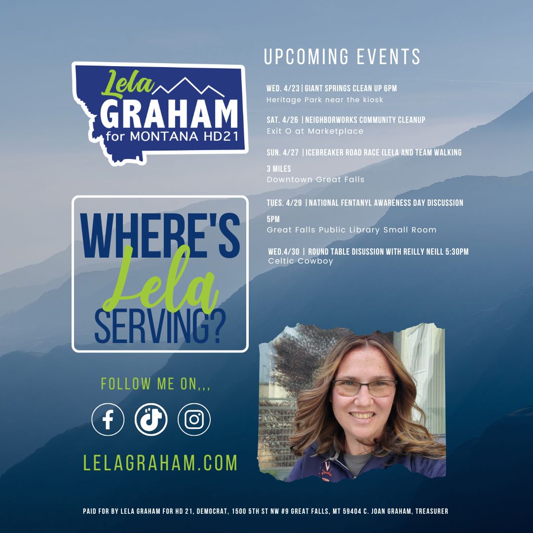 Upcoming Events! – Lela Graham for Montana House District 21